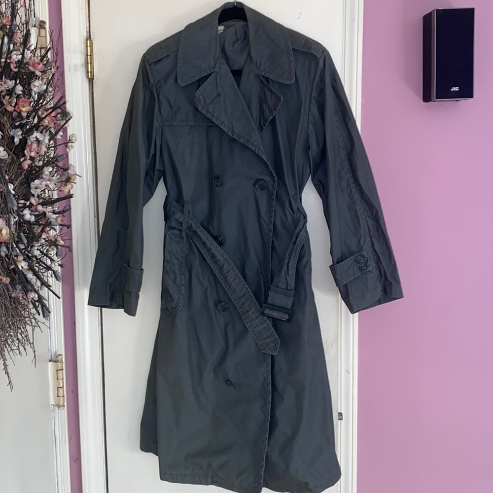 Authentic Longline Military Raincoat Army Green - Gem